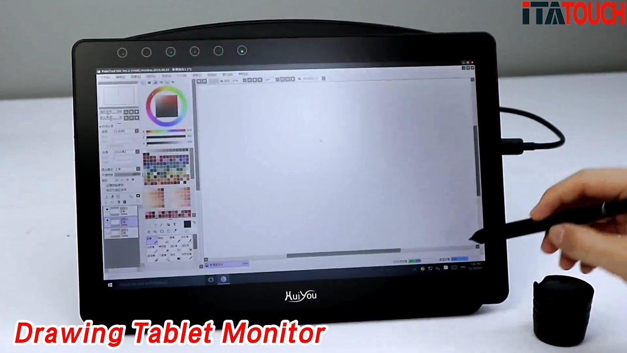 Digital Drawing Tablet Monitor 13.3 Inch HDMI / Type C Pen Writing ...