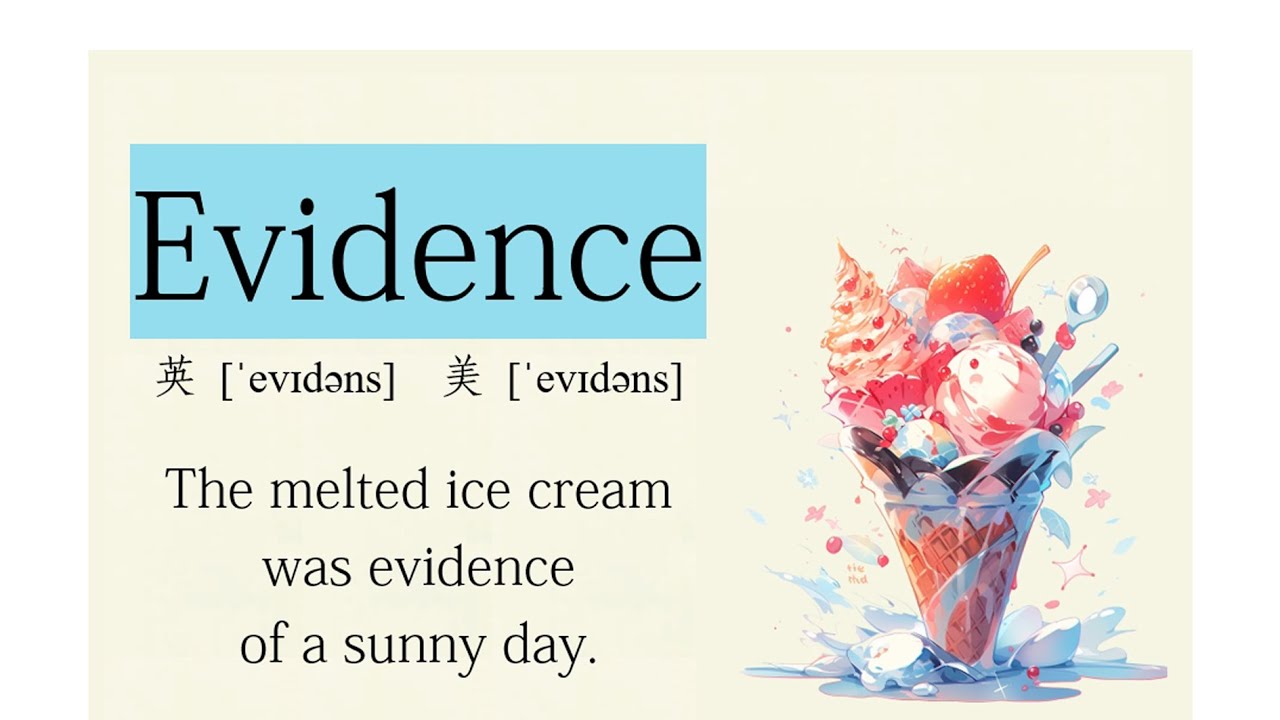 evidence 英语单词 闪记卡（看图学英语/跟读/语境中记单词） - YouTube