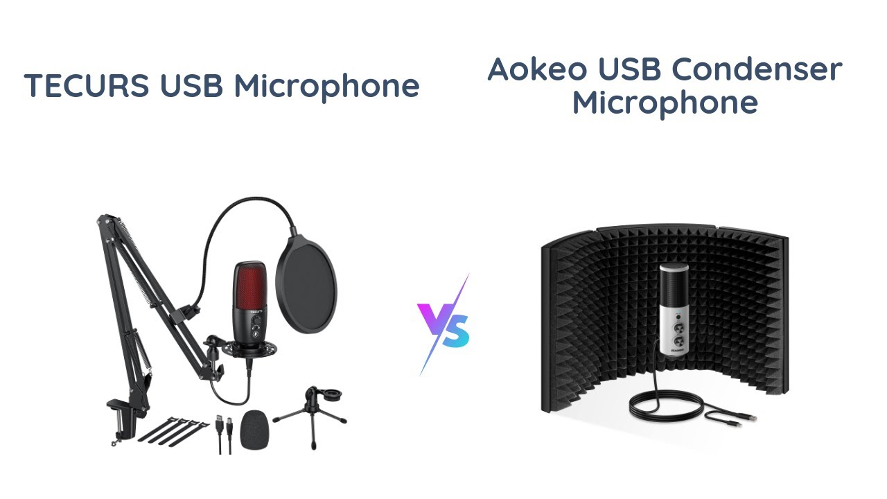 TECURS vs Aokeo USB Microphone Comparison - YouTube
