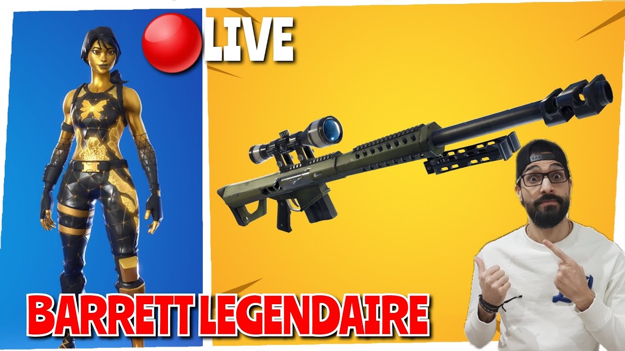 FORTNITE LIVE - On cherche le BARRETT LÉGENDAIRE avec les abonnes ( PS5 ...