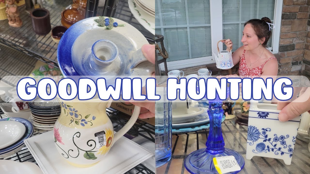 NEW FUN THRIFT WITH ME AT GOODWILL | BEAUTIFUL COTTAGE HOME FINDS - YouTube