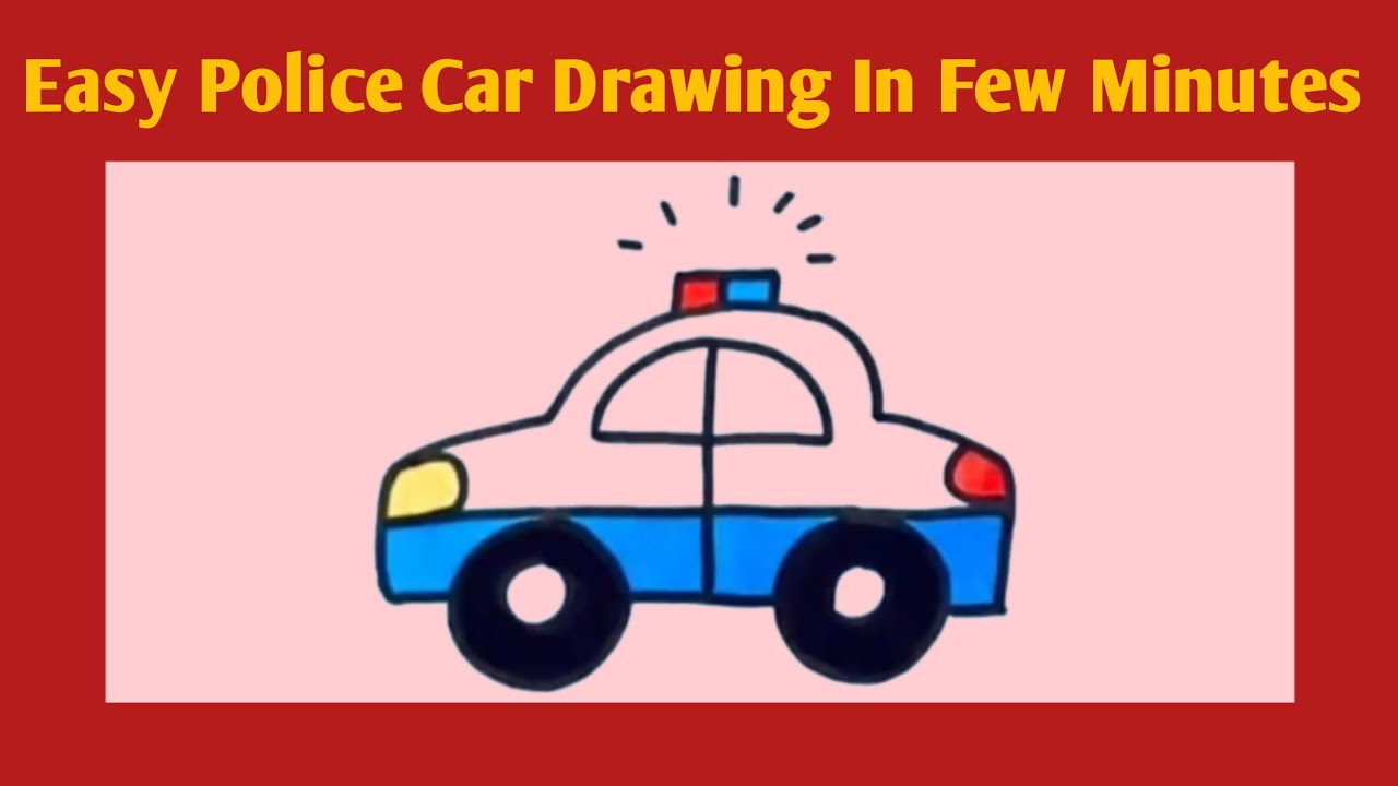 How to Draw A Police Car Drawing | Step by Step Car Drawing | Learn ...