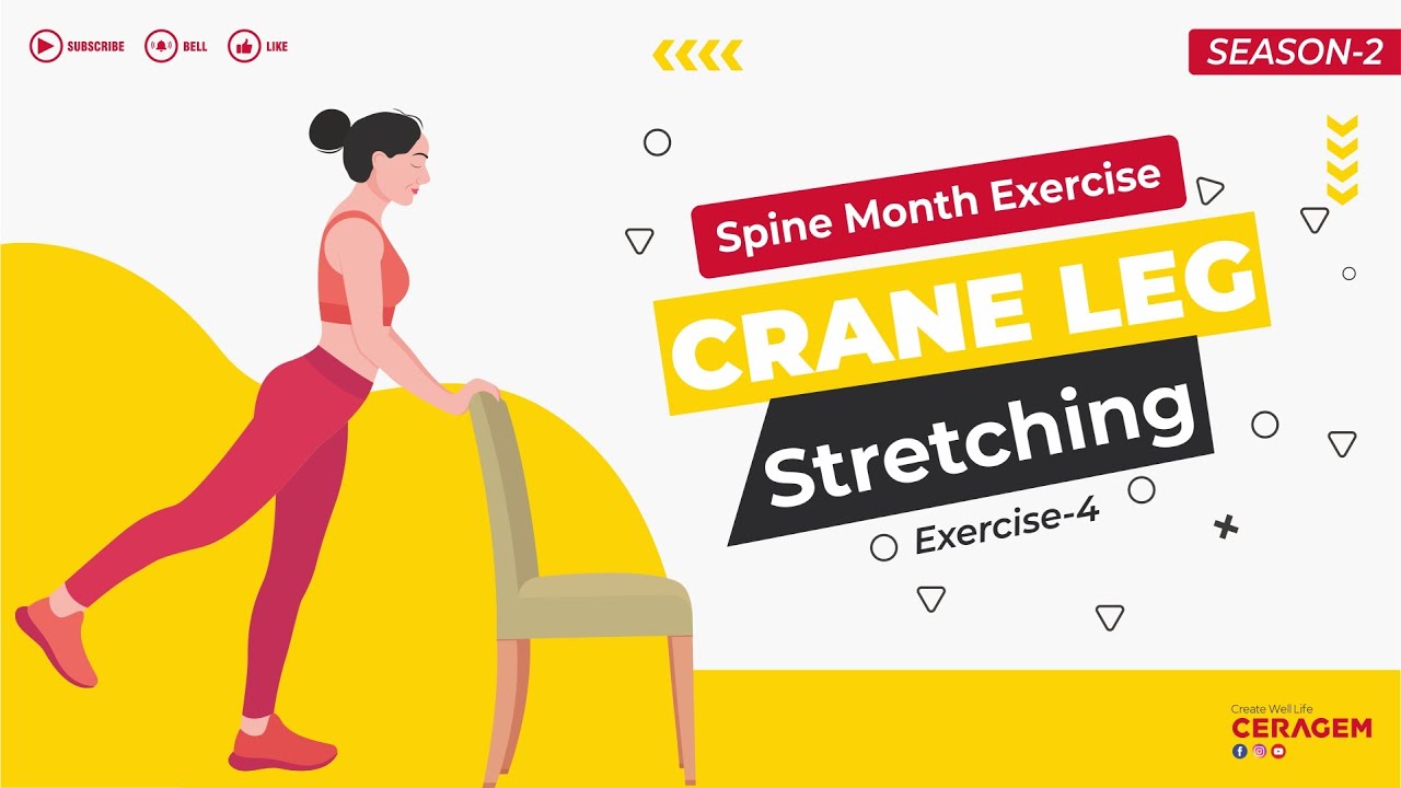 Ceragem Spine Month Exercise | Episode 12 | Crane Leg Stretching ...