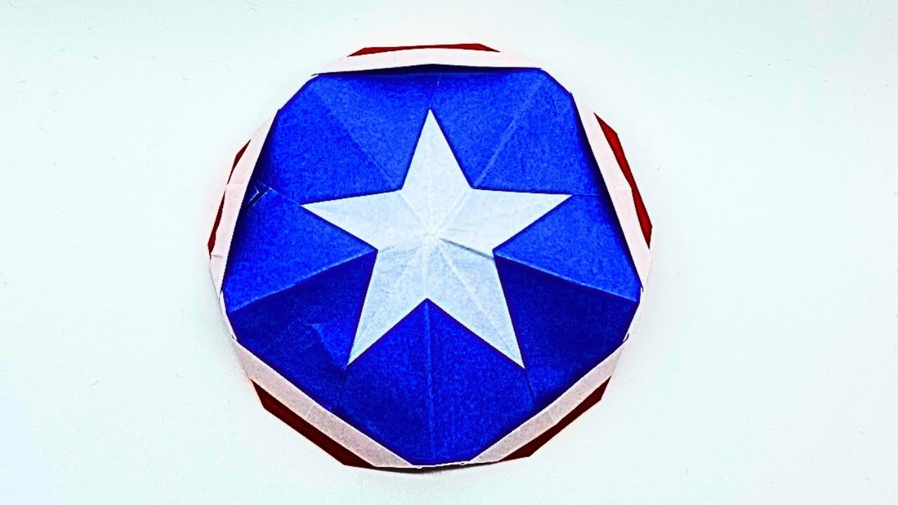 Origami Captain America’s shield || How to make Origami || Paper Craft ...