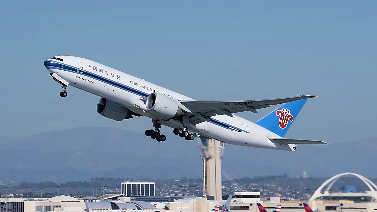 China Southern Cargo Boeing 77F [B-2080] Departing LAX. - YouTube