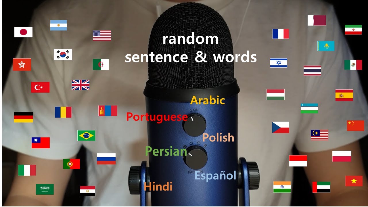Random words & sentences in 24 different Languages | talking ASMR - YouTube
