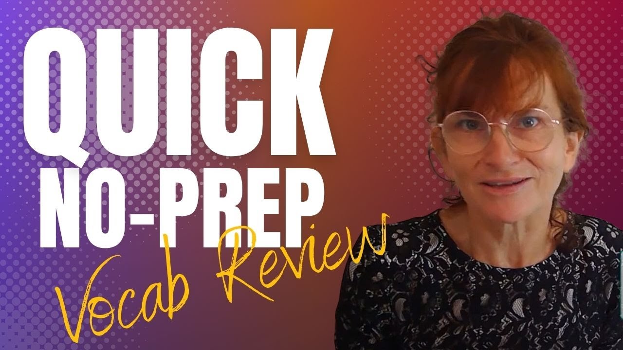 Quick and Easy Vocabulary Revision Game- No Prep. Useful Filler! - YouTube