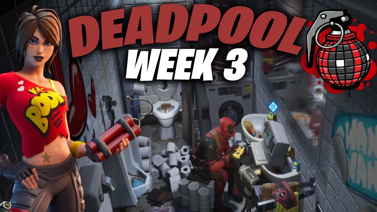 FORTNITE ( DEADPOOL ) WEEK 3 CHALLENGES ( LEGACY ) CONTROLS BEING ...