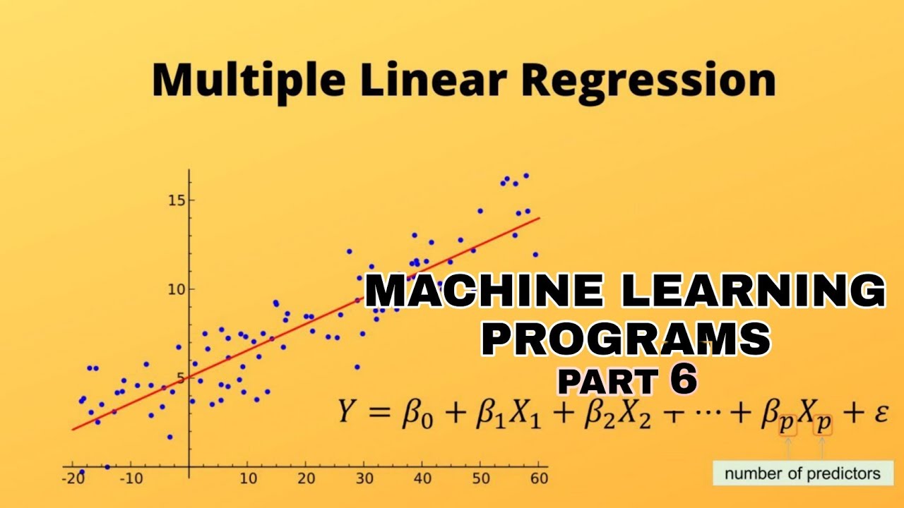 MULTIPLE LINEAR REGRESSION | CORRELATION | MACHINE LEARNING PROGRAMS ...