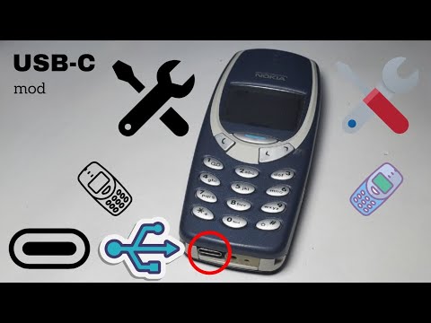 USB type C charging mod on 22 years old phone Nokia 3310