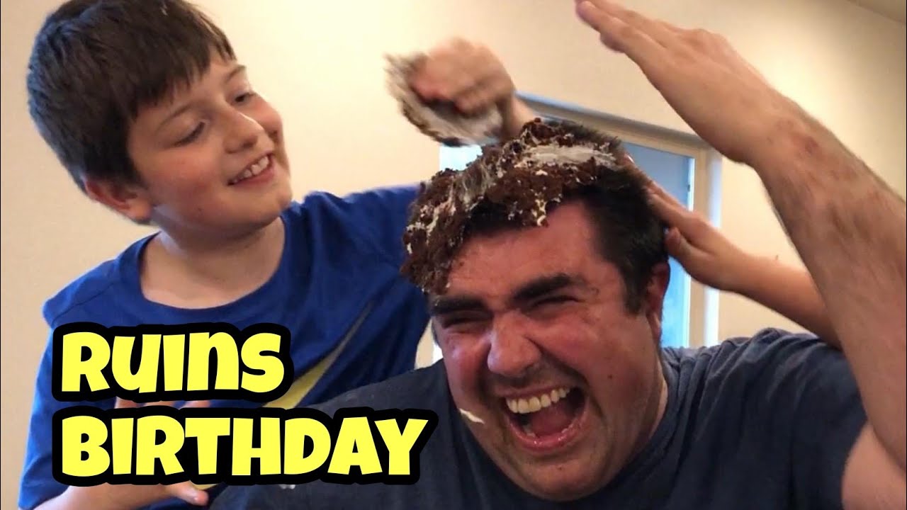 Kid Temper Tantrum Smashes Sister's Birthday Cake On Daddy's Head ...