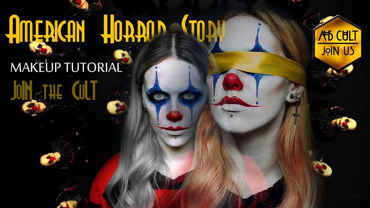 American Horror Story: CULT MAKEUP TUTORIAL (clown makeup) | АИУ - YouTube