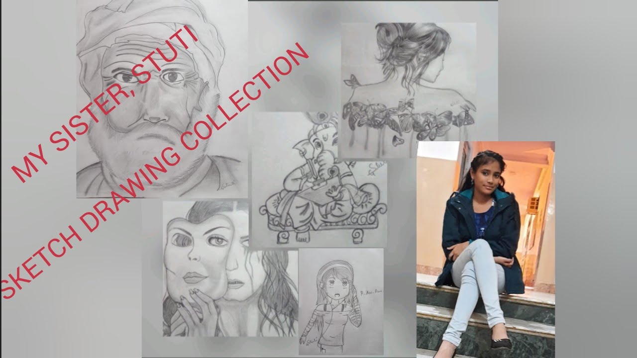 My Sketch drawing collection #pencilart drawing #sketches - YouTube