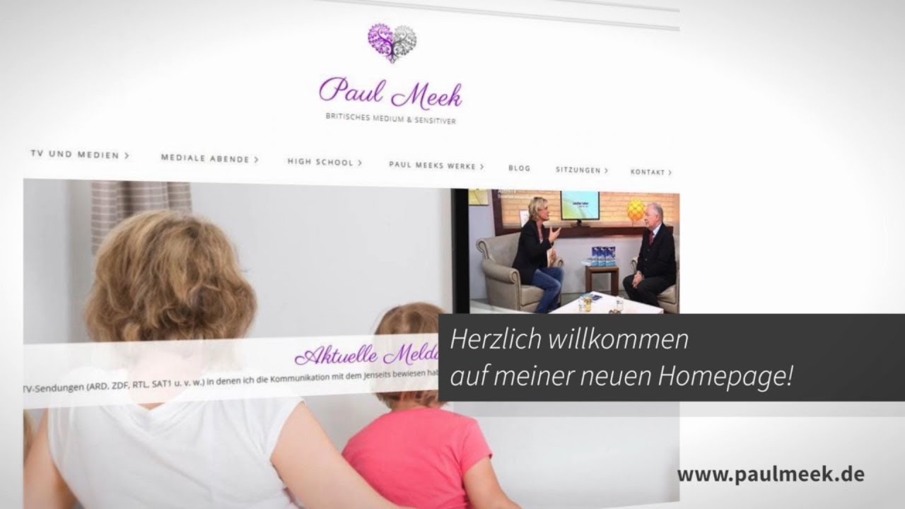 Paul Meek - Neue Homepage - Jenseitskontaktmedium - München - YouTube