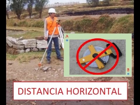Distancia horizontal sin Wincha (#Nivel topográfico) - 1 de 2 - YouTube