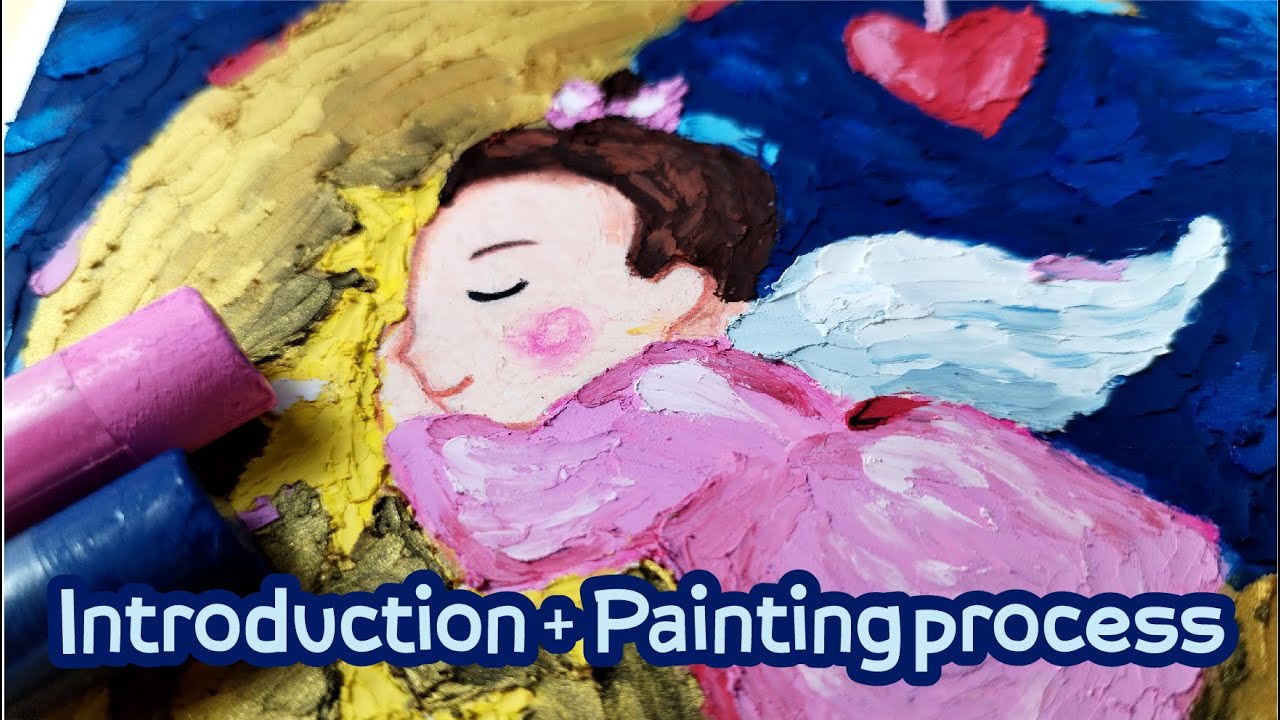 Oil Pastel Drawing for "National Angel Day" Introduction + Painting ...