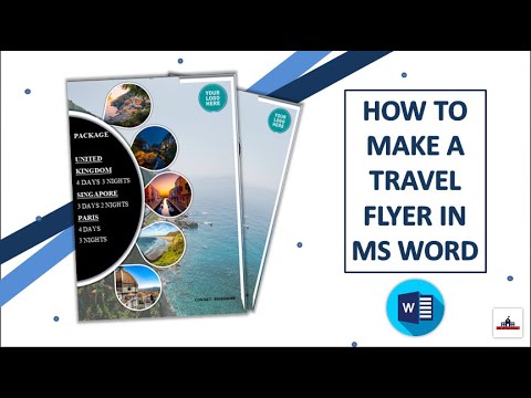 MS WORD FLYER DESIGN TUTORIAL II PRINTABLE FLYER DESIGN II TRAVEL FLYER ...