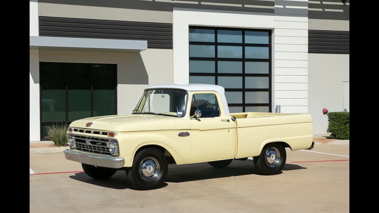1966 Ford F100 | Pastel Yellow | Restored | For sale - YouTube