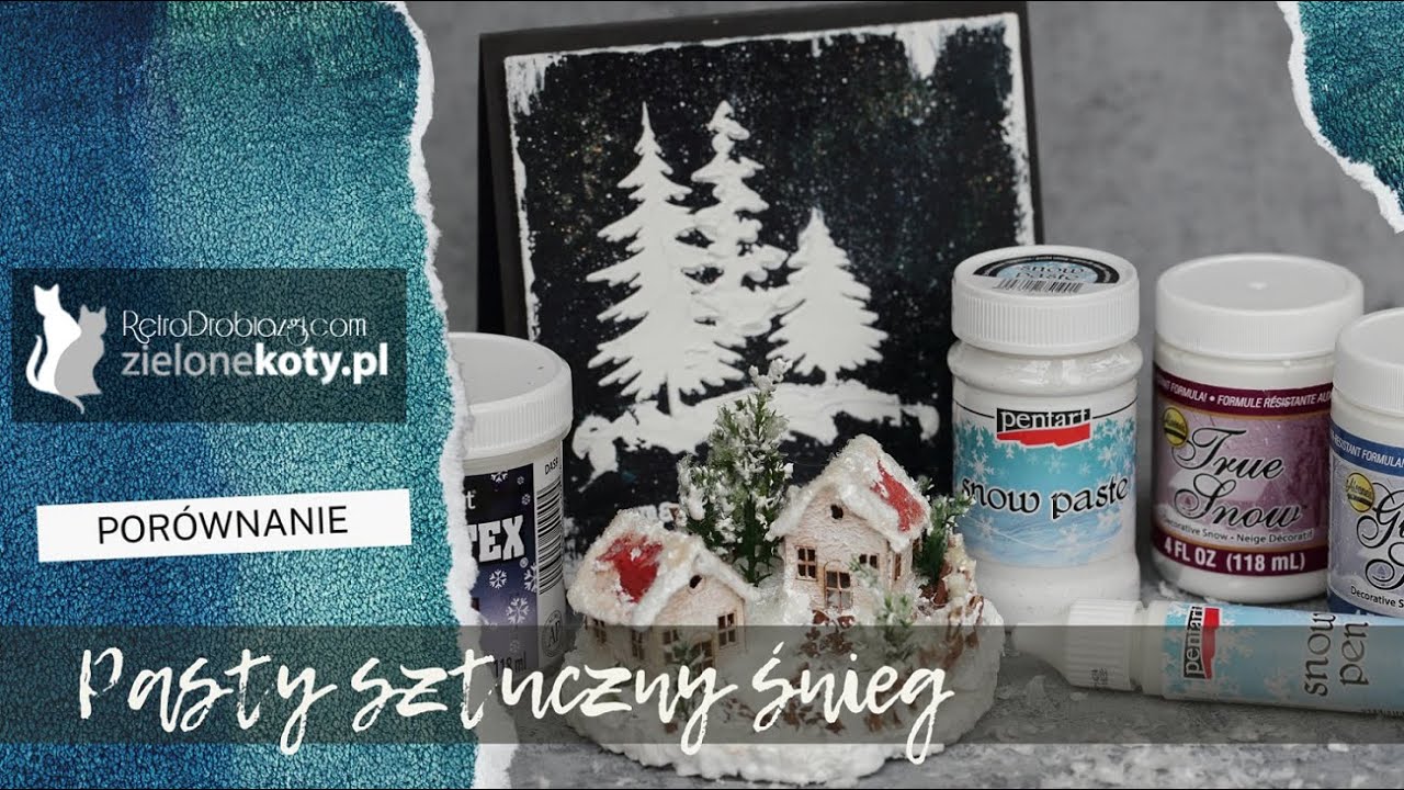 Pasty "sztuczny śnieg" porównanie: Decoart Snow-Tex, Aleene's True Snow ...