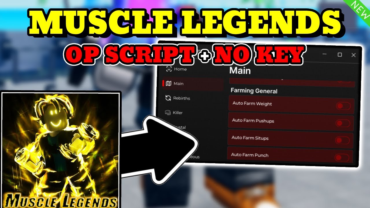 *NEW* Muscle Legends OP SCRIPT (TELEPORT , KILLAURA ,AUTOFARM, HATCH ...