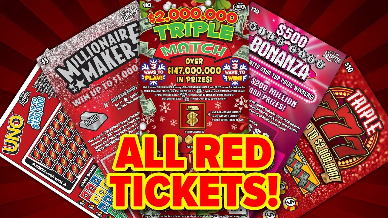 Seeing Red: Chasing Luck with $100 in Red Scratch Offs! 🎈‼️🍓🚨🍒 - YouTube
