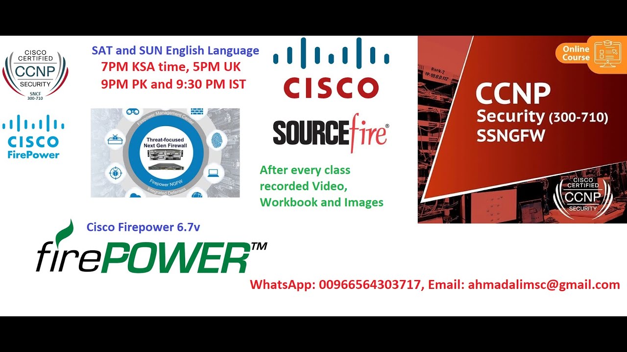 Starting Cisco NGFW Firepower Weekend English Batch 300-710 - YouTube
