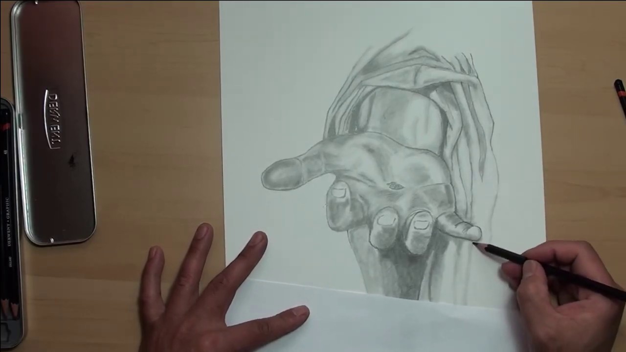 How to Draw Hand - Jesus Christ lend a hand - YouTube