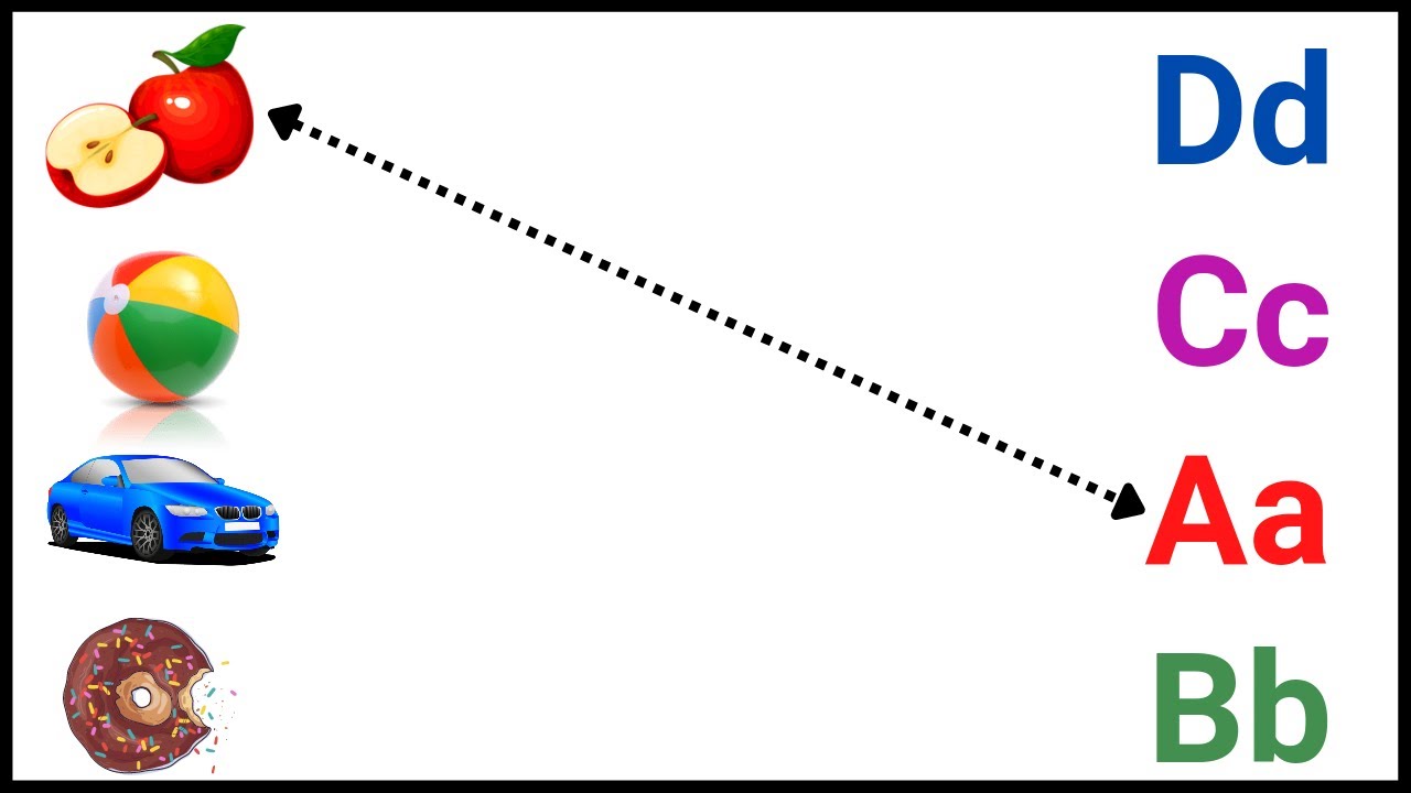 ABCD matching | lkg class english Worksheets | match the letters with ...