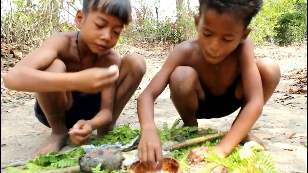 The Jungle People # survival cooking skills - cookng and eating ...