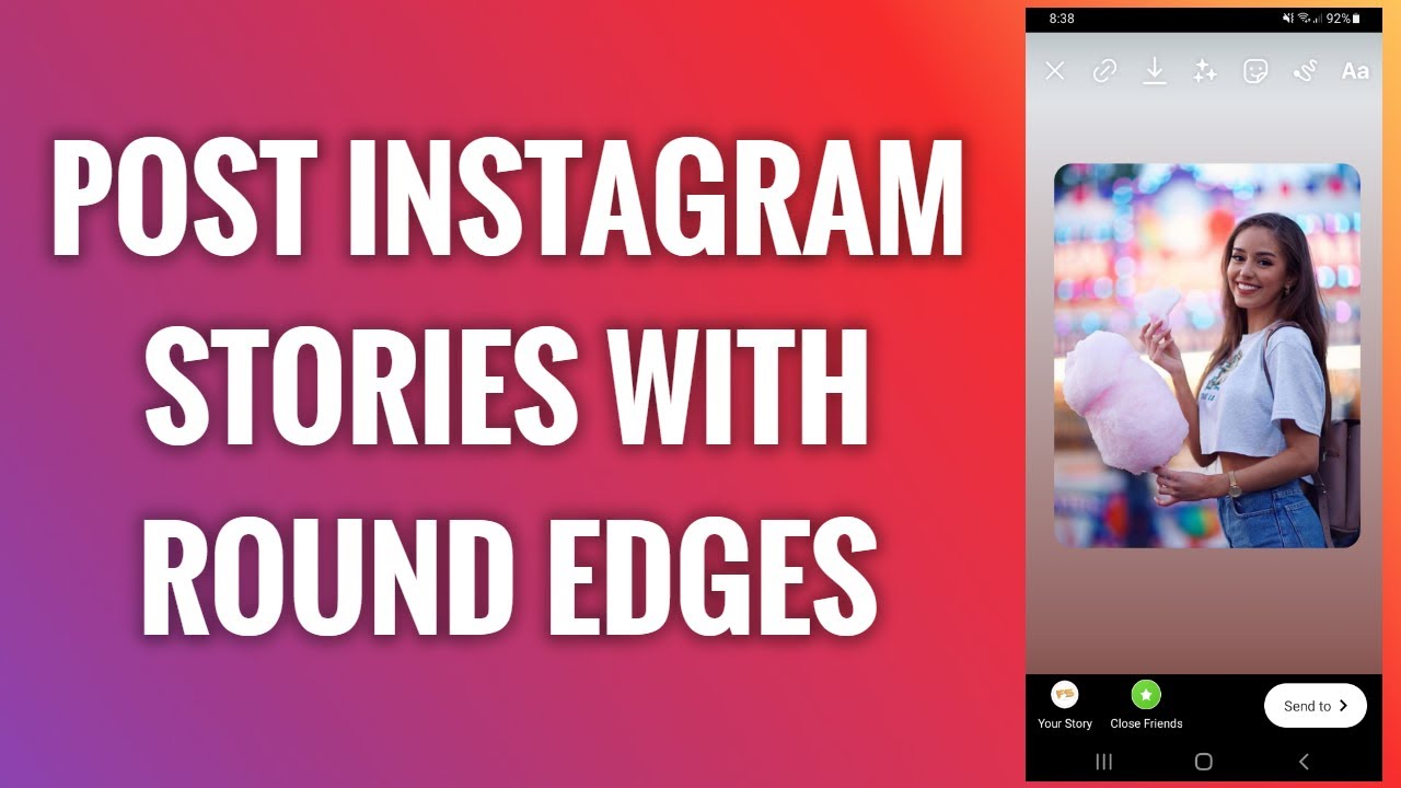 How To Post Instagram Stories With Round Edges - YouTube
