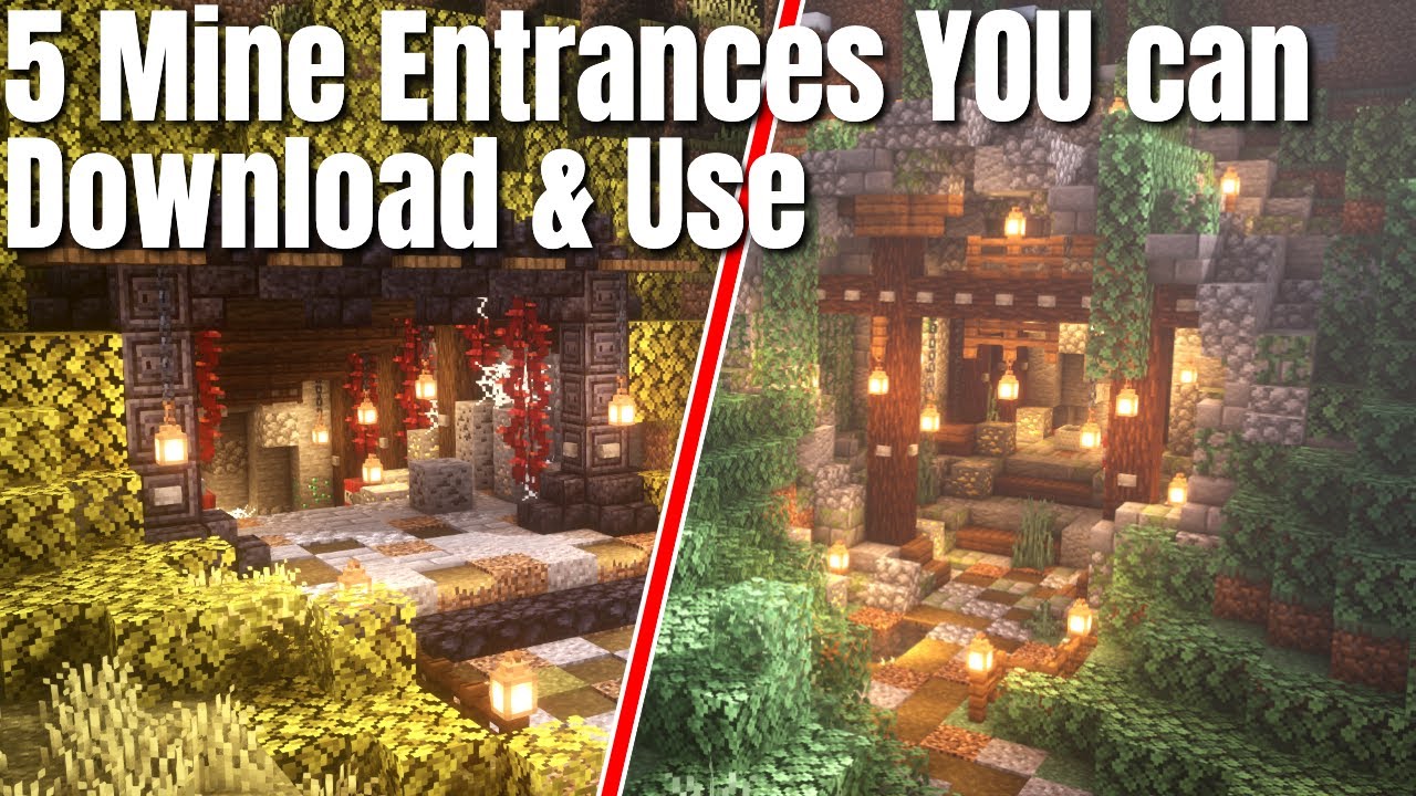 Minecraft 5 Mine Entrance Designs You Need And Can World - Design Talk