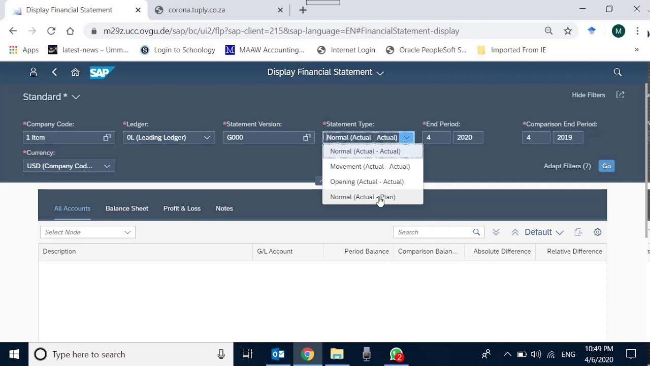 SAP Financials - Financial Statements - Fiori - YouTube