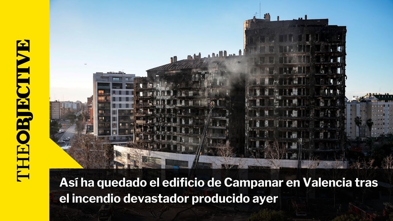 Así ha quedado el edificio de Campanar en Valencia tras el incendio ...