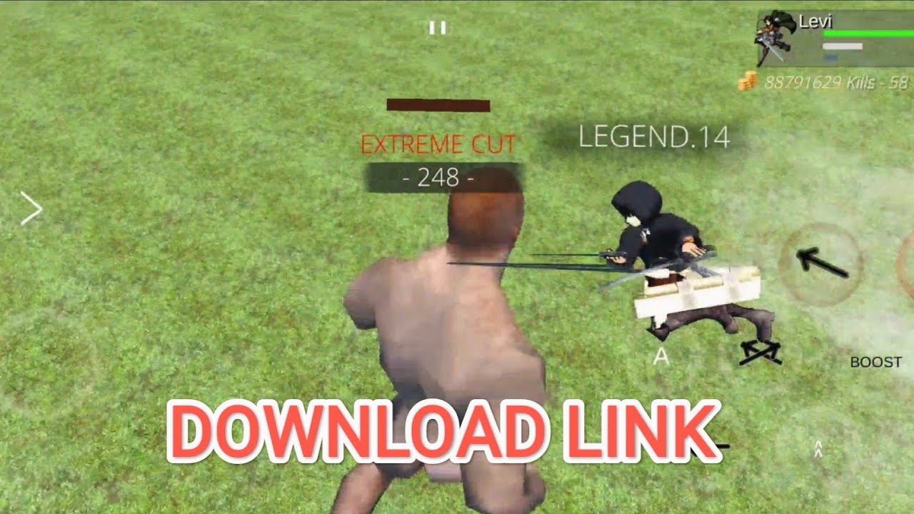 Attack on Titan game (Android)Eren With Titan Ability Or Levi Ackerman ...
