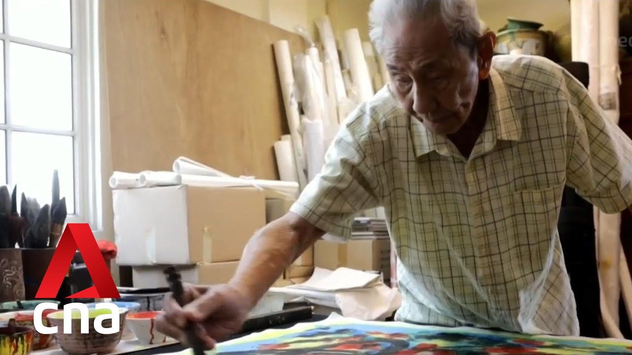 Centenarian Lim Tze Peng showcases 50 new artworks in latest exhibition ...