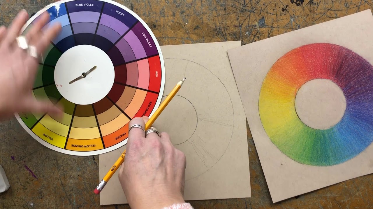 RECVA - Making a Colour Wheel using Pencil Crayons - YouTube