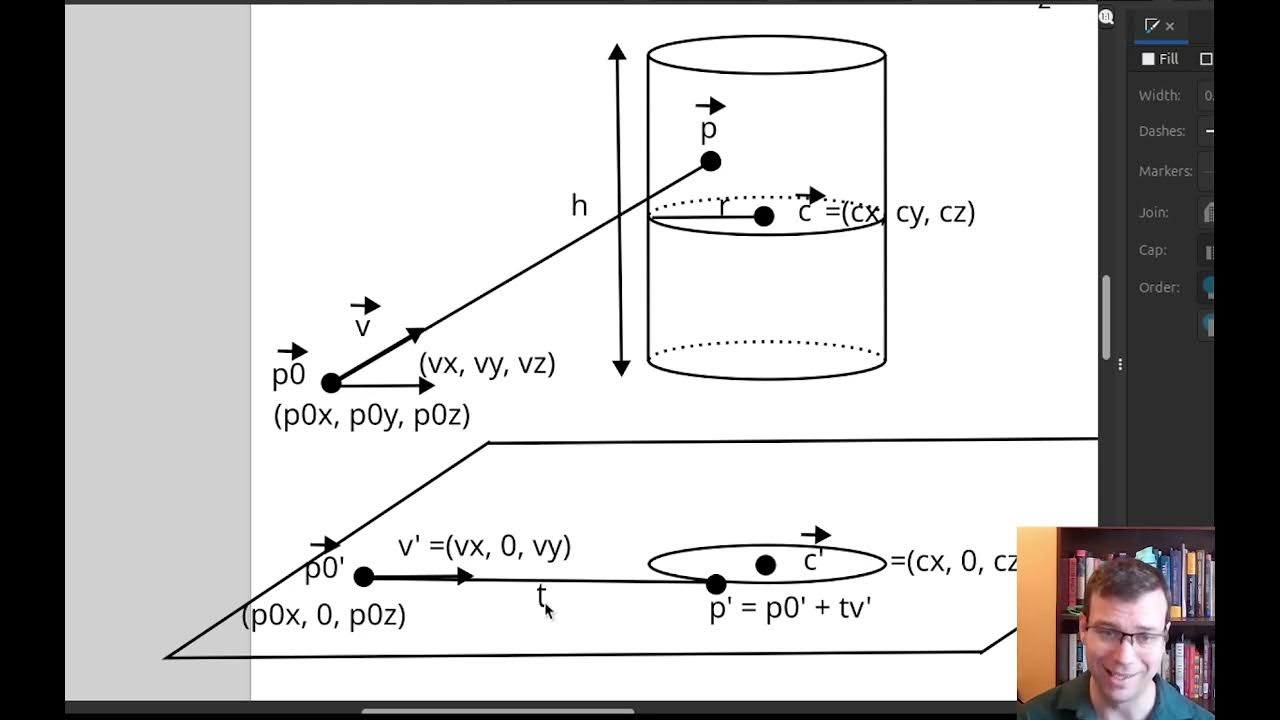 Computer Graphics Module 5 Part 4: Ray Intersect Cylinder - YouTube