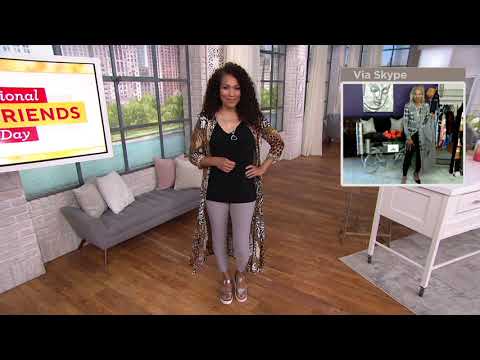 Women with Control Renee's Reversibles No Side Seam Leggings on QVC