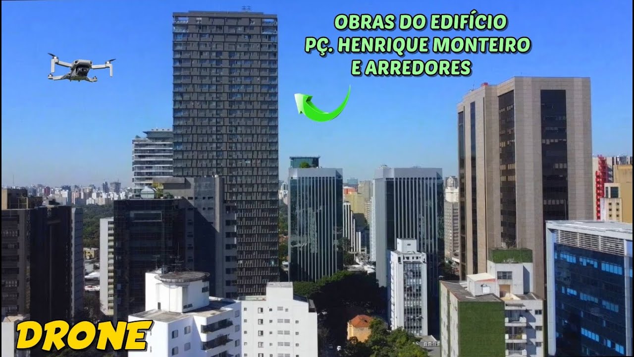 Drone mostra o Ed. Praça Henrique Monteiro (fase final de obras ...