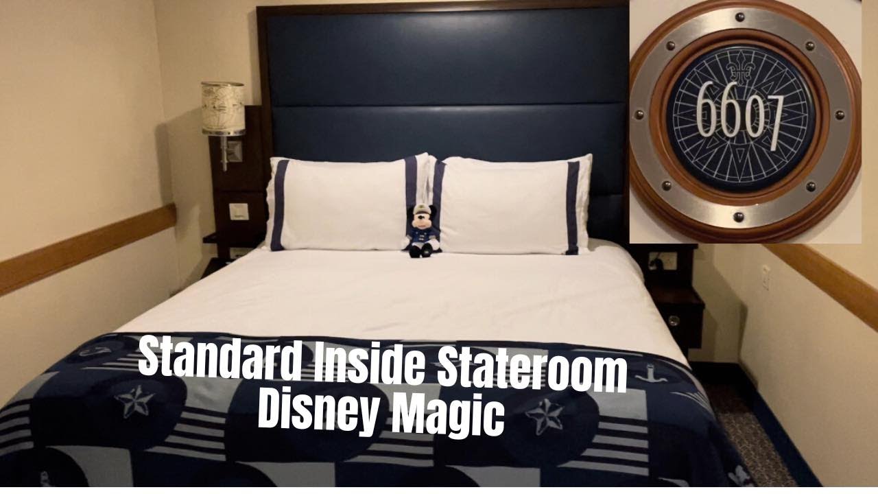 Disney Magic Cruise 6607 Standard Inside Stateroom Room Tour - YouTube