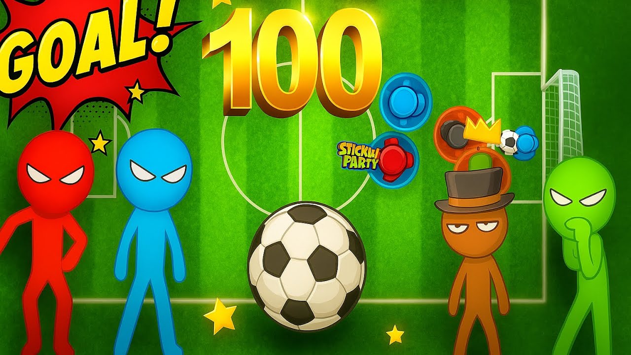 🎮 Today’s Match: Stickman Party! ⚽🔥 New Game – New Goal! 🔥1. 2. 3. 4 ...