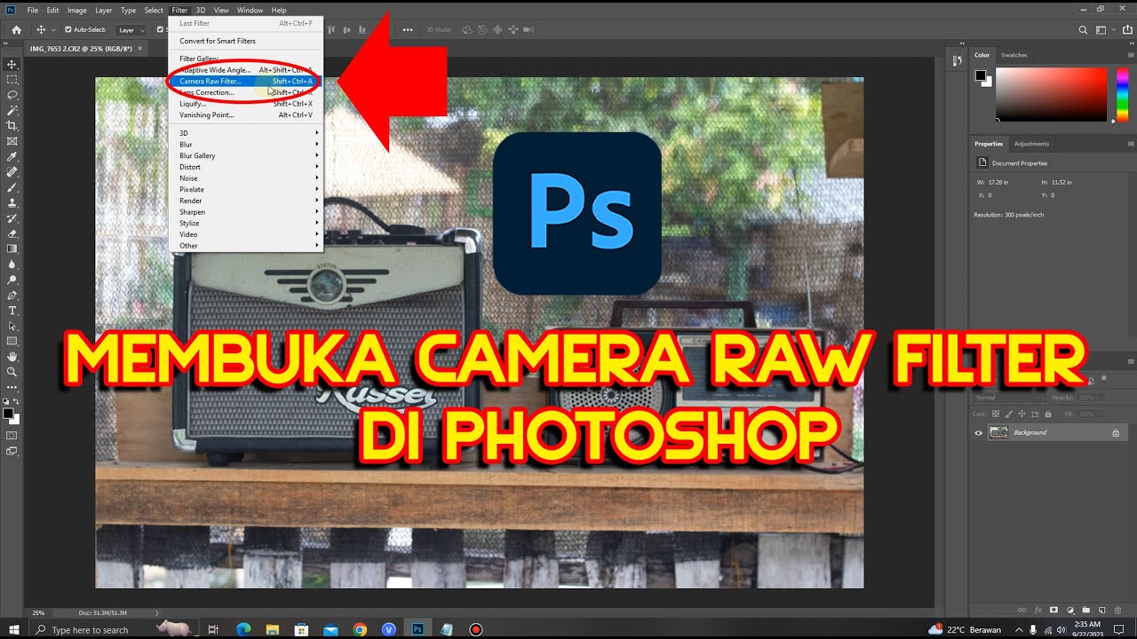 Cara Membuka Filter Camera Raw di PhotoShop - YouTube