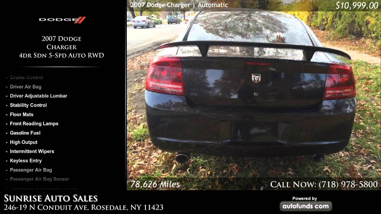 Used 2007 Dodge Charger | Sunrise Auto Sales, Rosedale, NY - SOLD - YouTube