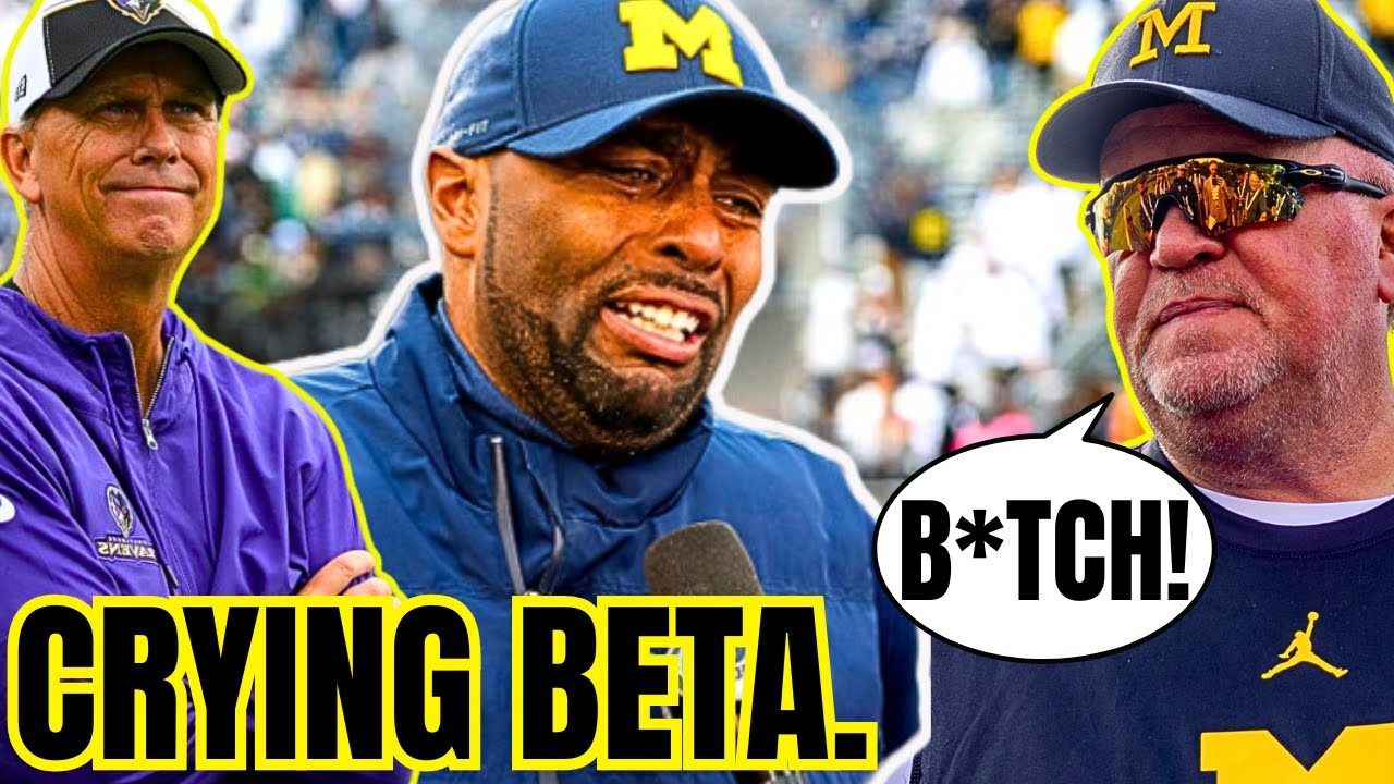 Sherrone Moore was CRYING like a BETA during CONFRONTATION w Michigan ...