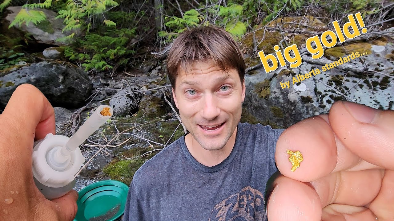 Panning Some Nice Coarse BC Gold on the Way Back to Calgary. - YouTube