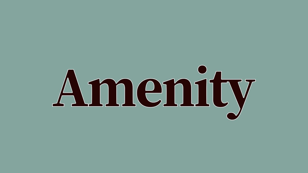 Amenity Meaning and Definition - YouTube