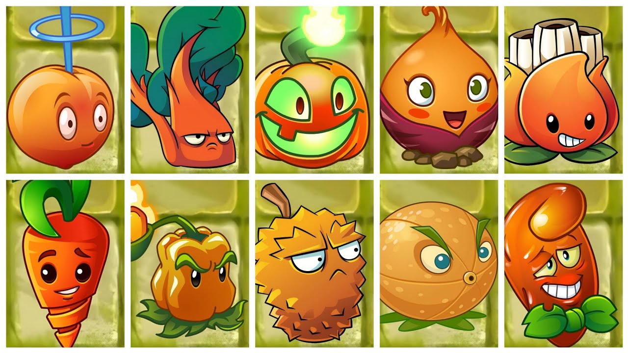 Plants Vs Zombies 2 Gameplay Orange Plants - YouTube