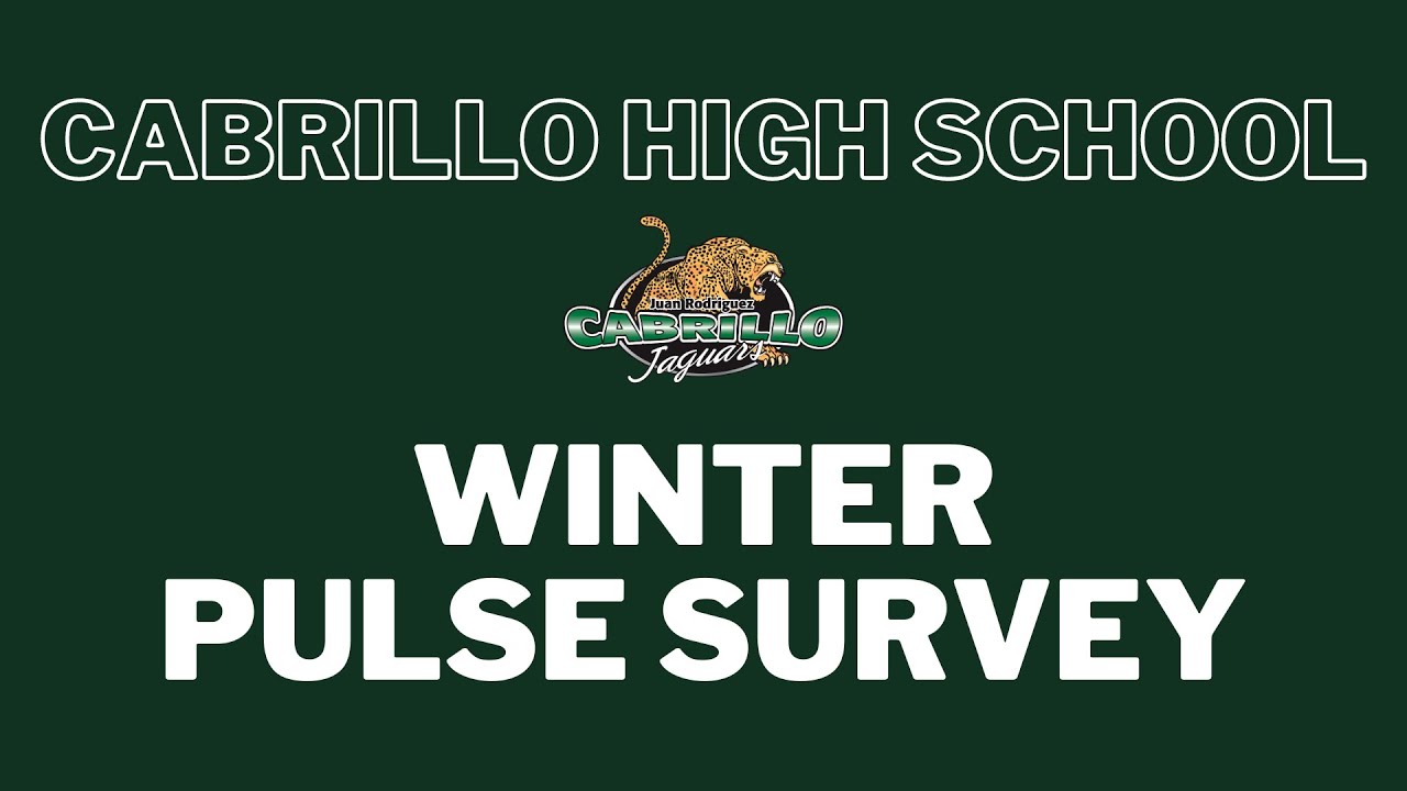 Cabrillo Winter Pulse Survey - YouTube