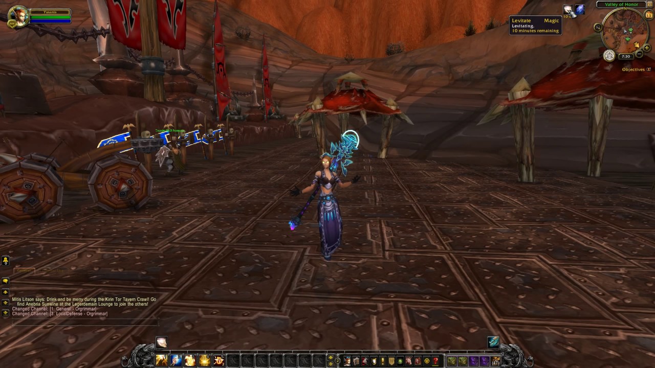 WOW PTR 7.3 - Priest Animation - Levitate (original vs Glyph of the ...