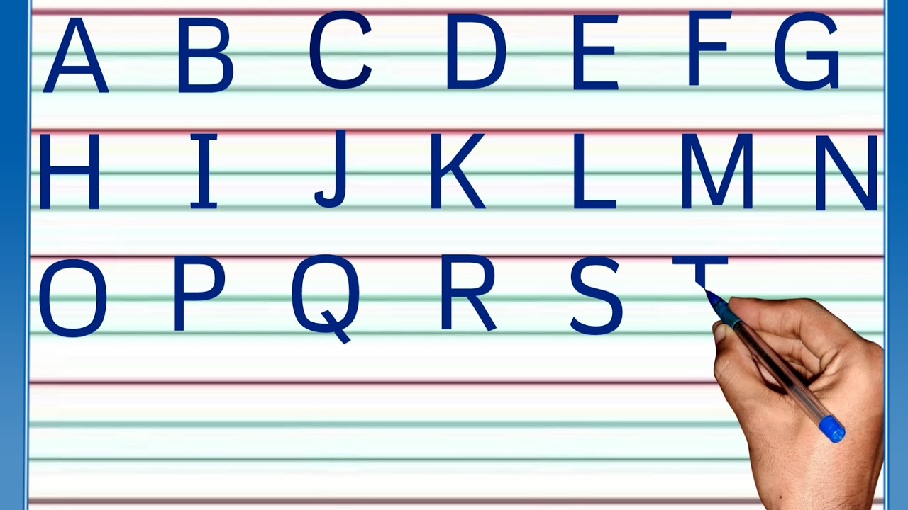writing capital letters Alphabet for children English Alphabets A to Z ...